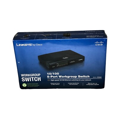 Linksys By Cisco 10/100 8-Port Workgroup Switch Model EZXS88W New ...