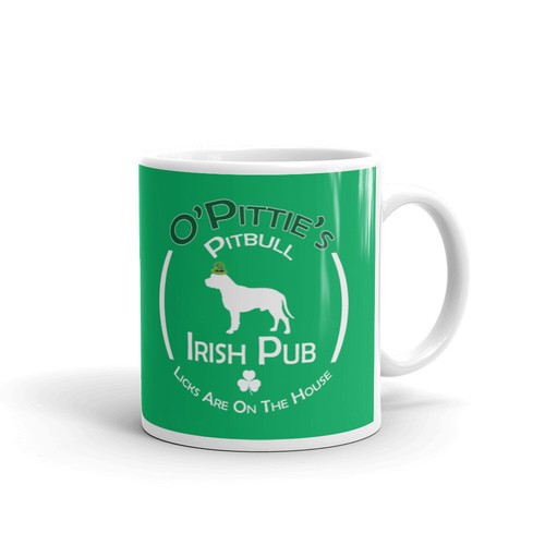 St Patricks Day O'Pittie's Pitbull Irish Pub Cup Gift Coffee Tea ...