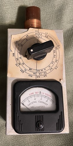 vintage “SIMPSON ELECTRIC CO” CRYSTAL CURRENT METER Milliamperes volt ...