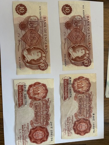 3 x consecutive numbered £5 notes and 4 x Ten Shilling Notes | eBay UK