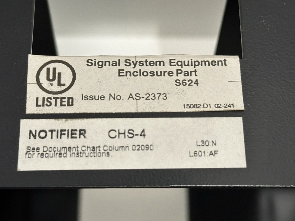 NOTIFIER CHS-4 CHASSIS *PRE-OWNED* | eBay