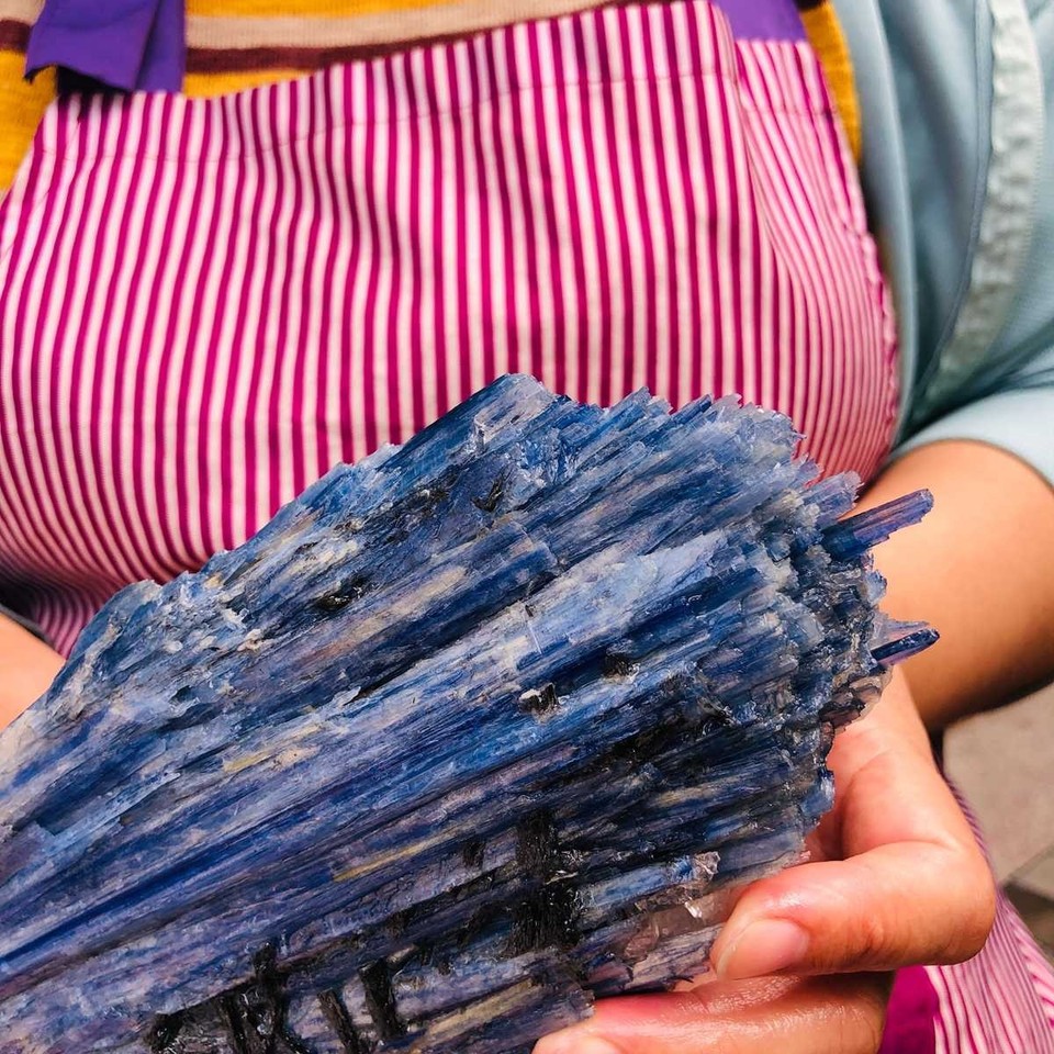 4.42LB 2pcs Natural Blue Kyanite Crystal Quartz Rough Mineral Specimen ...
