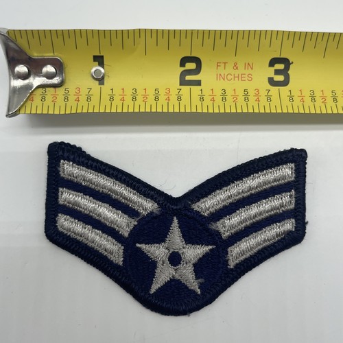 U.S. Military Air Force Senior Airman Rank Patch Insignia E4 Blue Grey ...