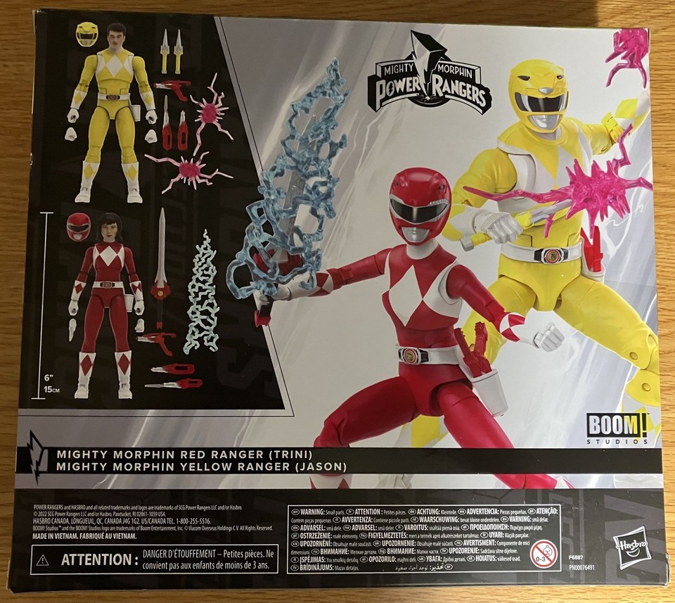 Power Rangers Lightning Collection Mighty Morphin Red Trini Yellow ...