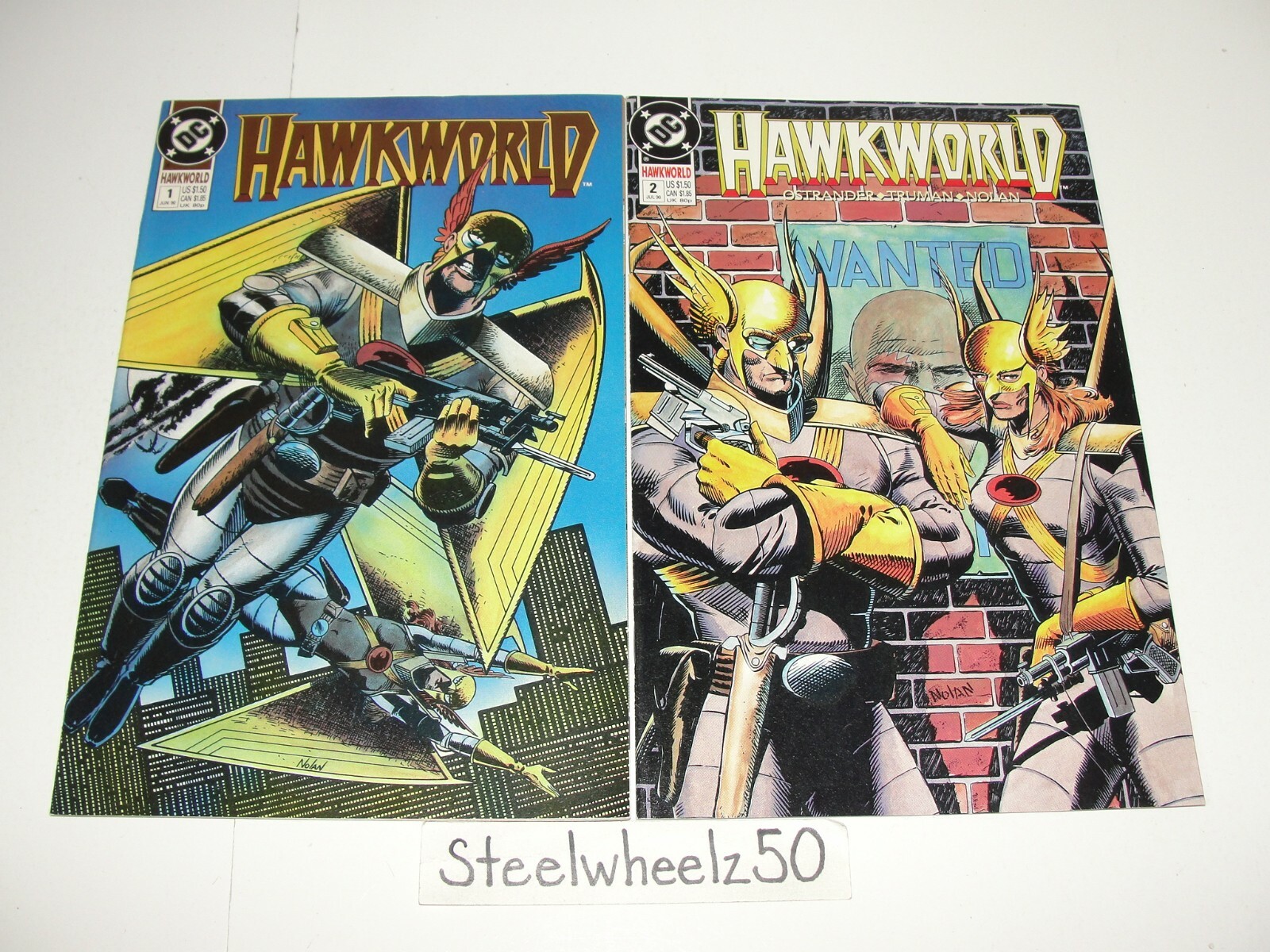 Hawkworld #1 & 2 Comic Lot DC 1990 Timothy Truman John Ostrander Graham ...