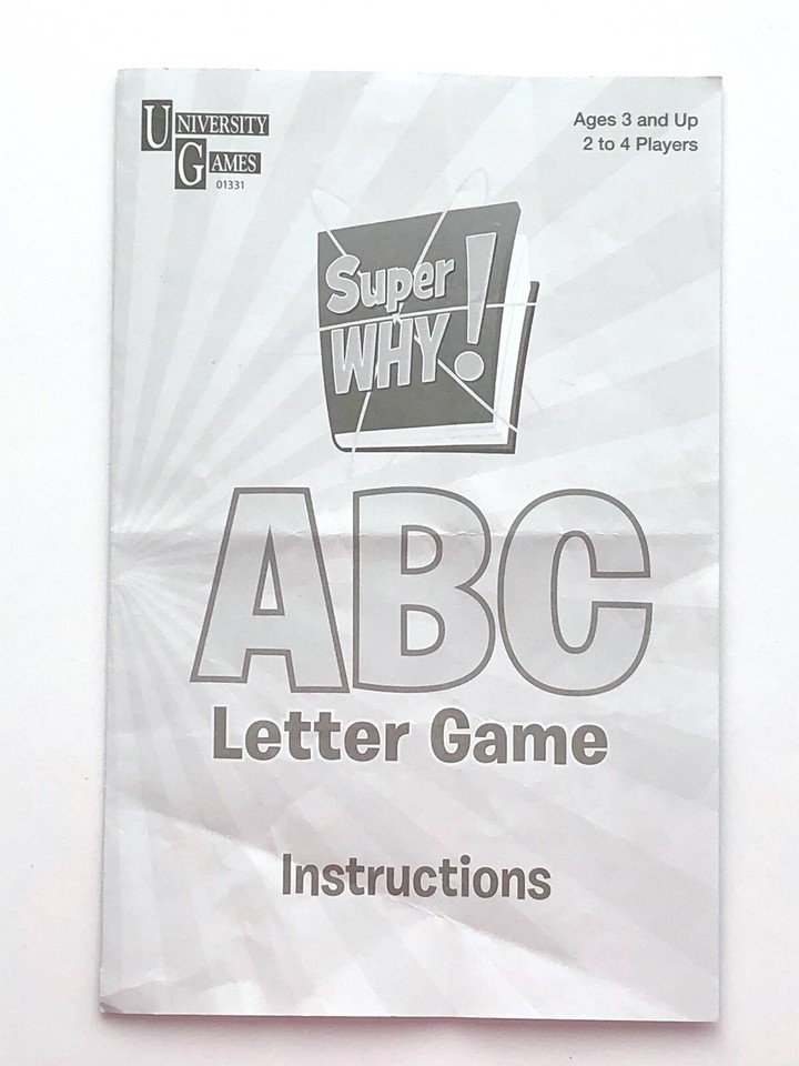 Super Why ABC Letter Board Game Replacement Pieces - Choose What You ...