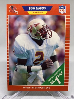 1989 Pro Set Deion Sanders RC Rookie HOF Falcons #486 | eBay