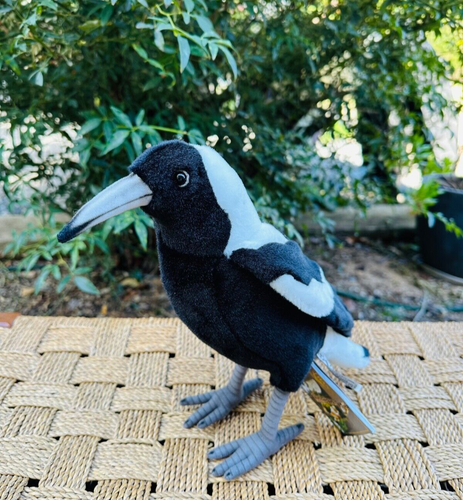 Hansa Creation Magpie Plush Soft Toy 26cm Hand Crafted Bird Stuffed ...
