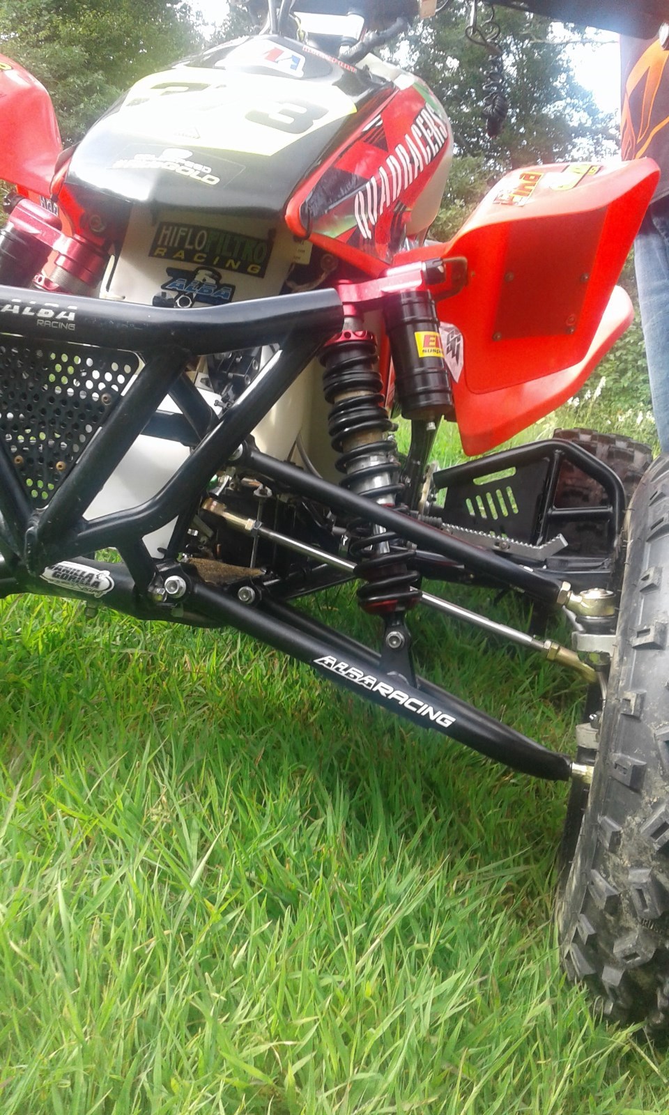 TRX 450R A Arms +2.5 +1 Chromoly Fully Adjustable Armat by Alba Racing ...