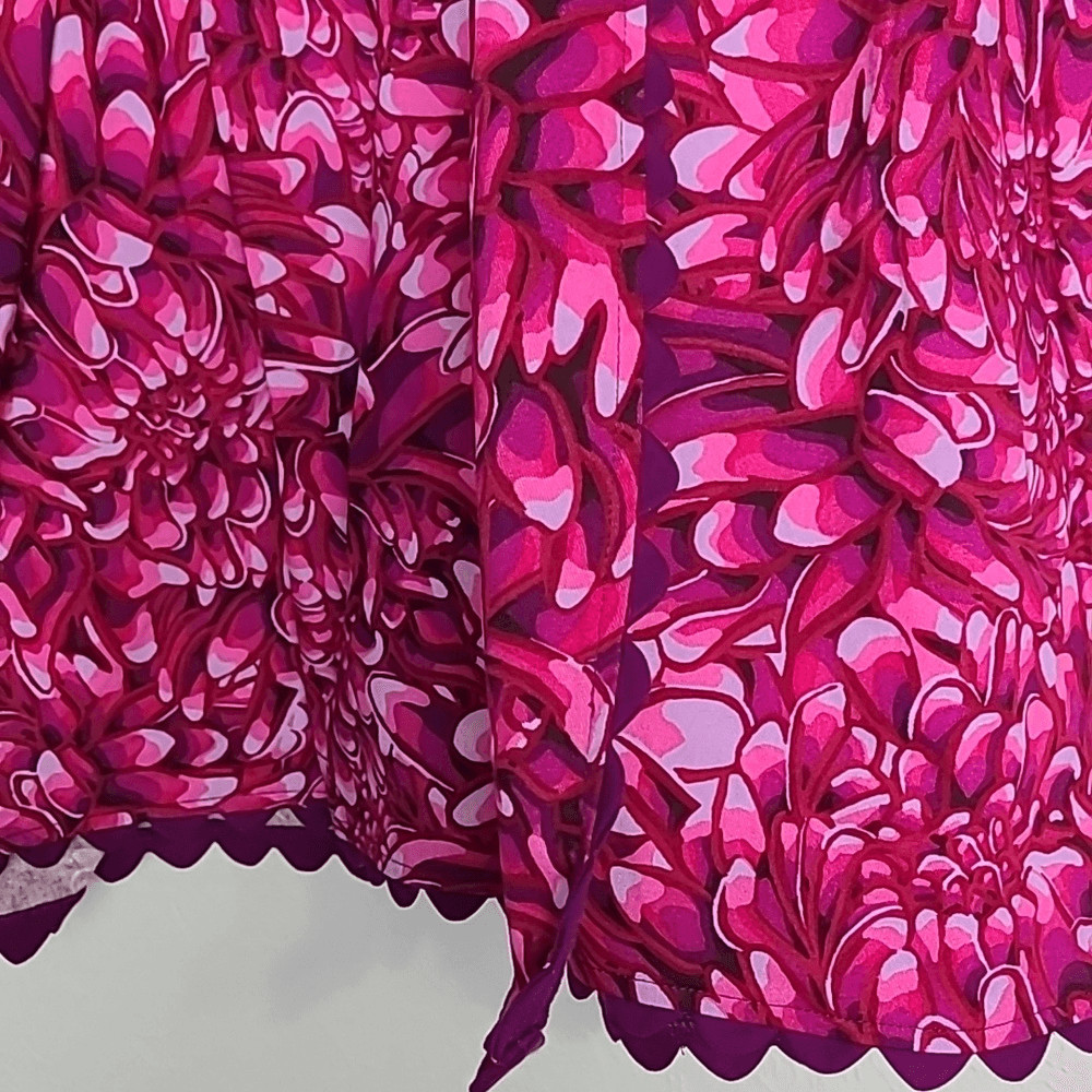 Kika Vargas Pink & Purple Mini-Skirt, Size 16W/18W - Gem