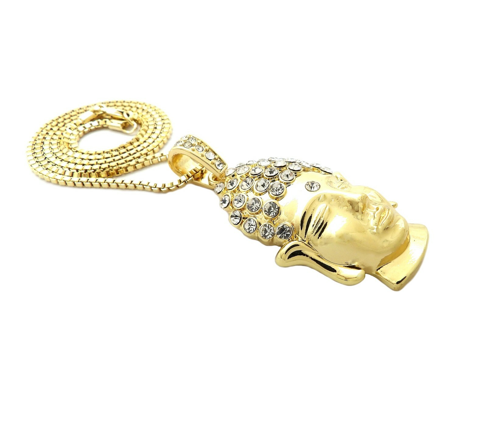 New Buddha Pendant & 24" Box/Cuban/Rope Chain Hip Hop Necklace XSP756 ...