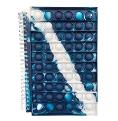 Navy White Fidget Notebooks Bubble Pop Toy Popper Note Book | eBay