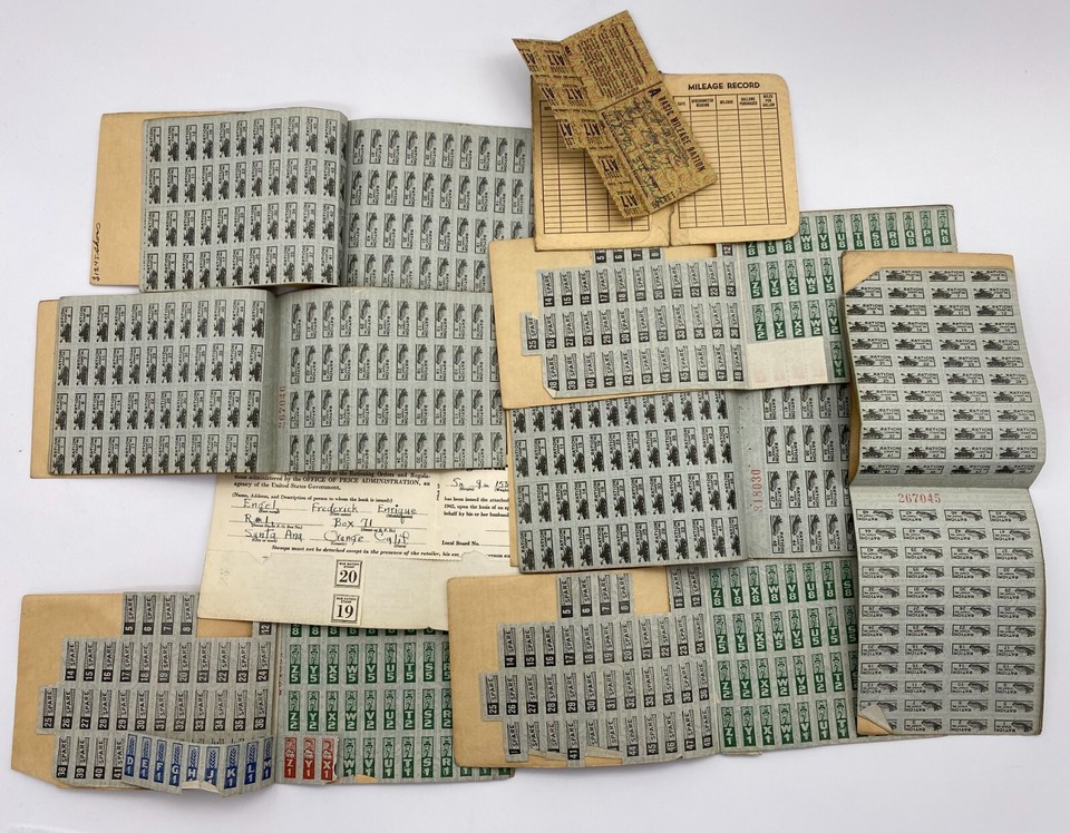 WWII US Ration Books & Stamps - Gasoline, Food, Mileage - Large Lot! | eBay