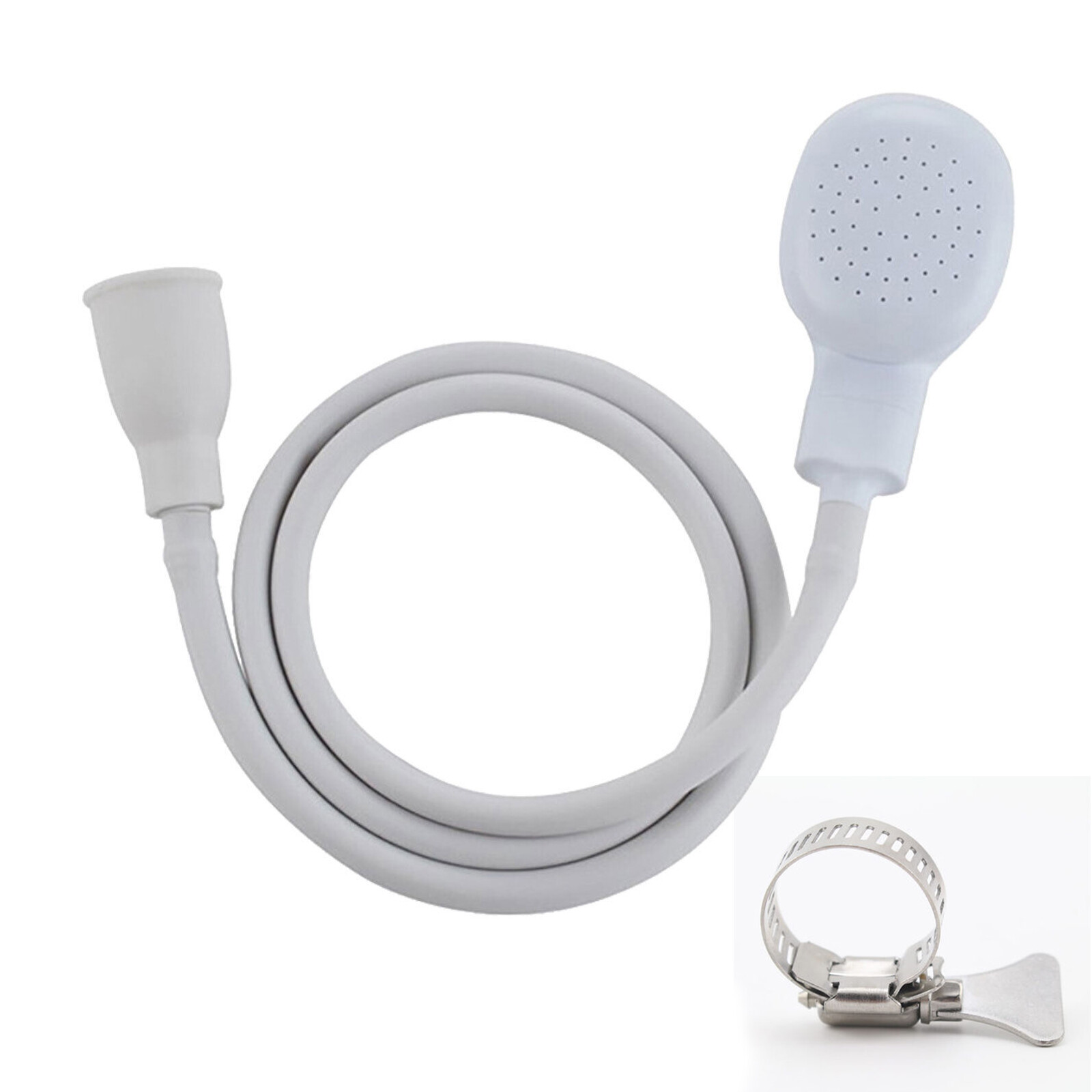 1/2/3m Push-On Spray Shower Head Bath Sink Tap Attachment Hose Soft ...