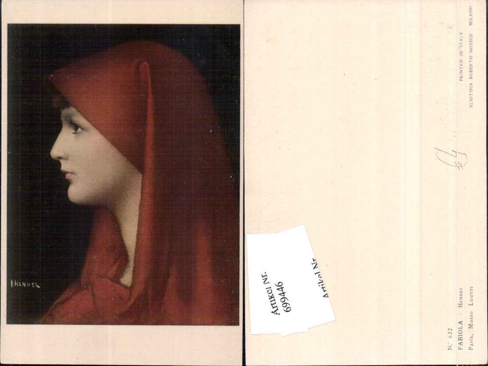699446 Künstler AK Henner sign. Fabiola Portrait Paris Louvre | eBay