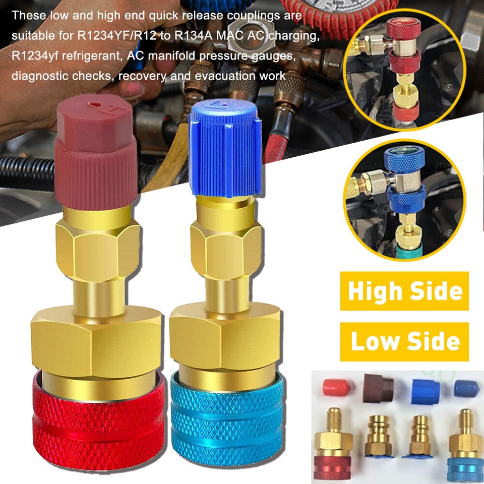 R1234yf Quick Couplers Kit, Adapters R1234yf To R134a Conversion Kit ...