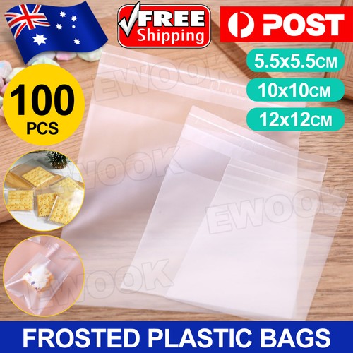 100PCS Matte Self Adhesive Plastic Matt Bags Jewellery Lolly Cookies ...