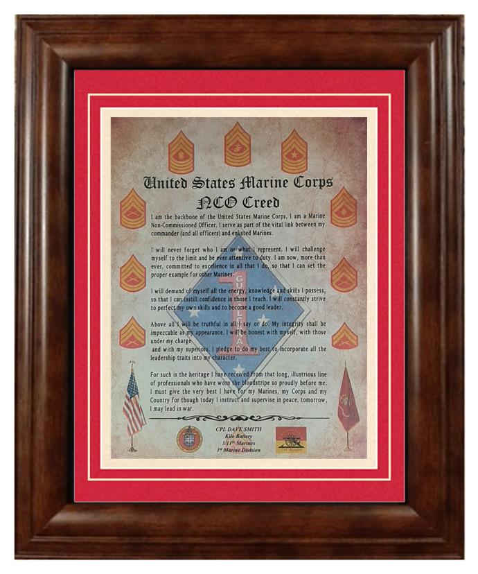 Nco Creed Framed