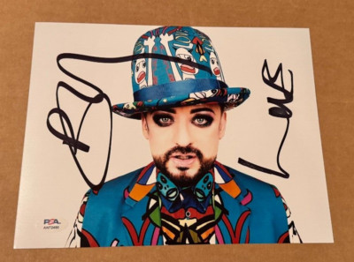BOY GEORGE SIGNED CULTURE CLUB 8X10 PHOTO PSA/DNA COA AUTHENTIC HAND ...