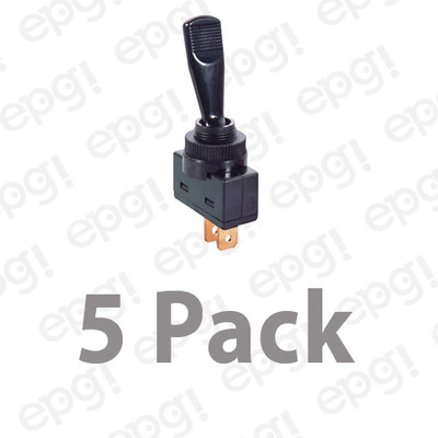 5 PACK - SPST (ON/OFF) LONG HANDLE TOGGLE SWITCH 20AMPS - 12VDC # 66 ...