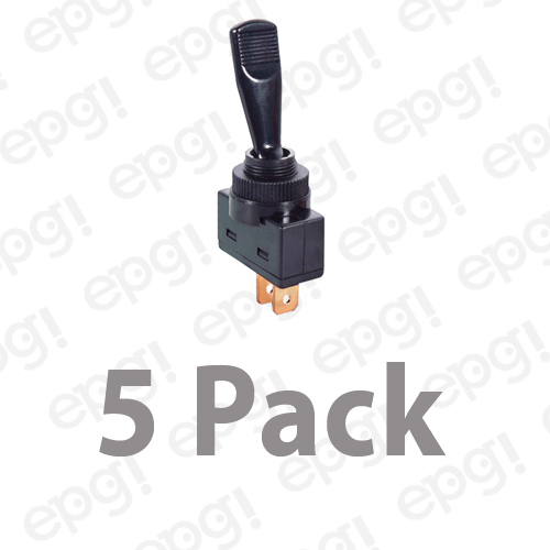5 PACK - SPST (ON/OFF) LONG HANDLE TOGGLE SWITCH 20AMPS - 12VDC # 66 ...