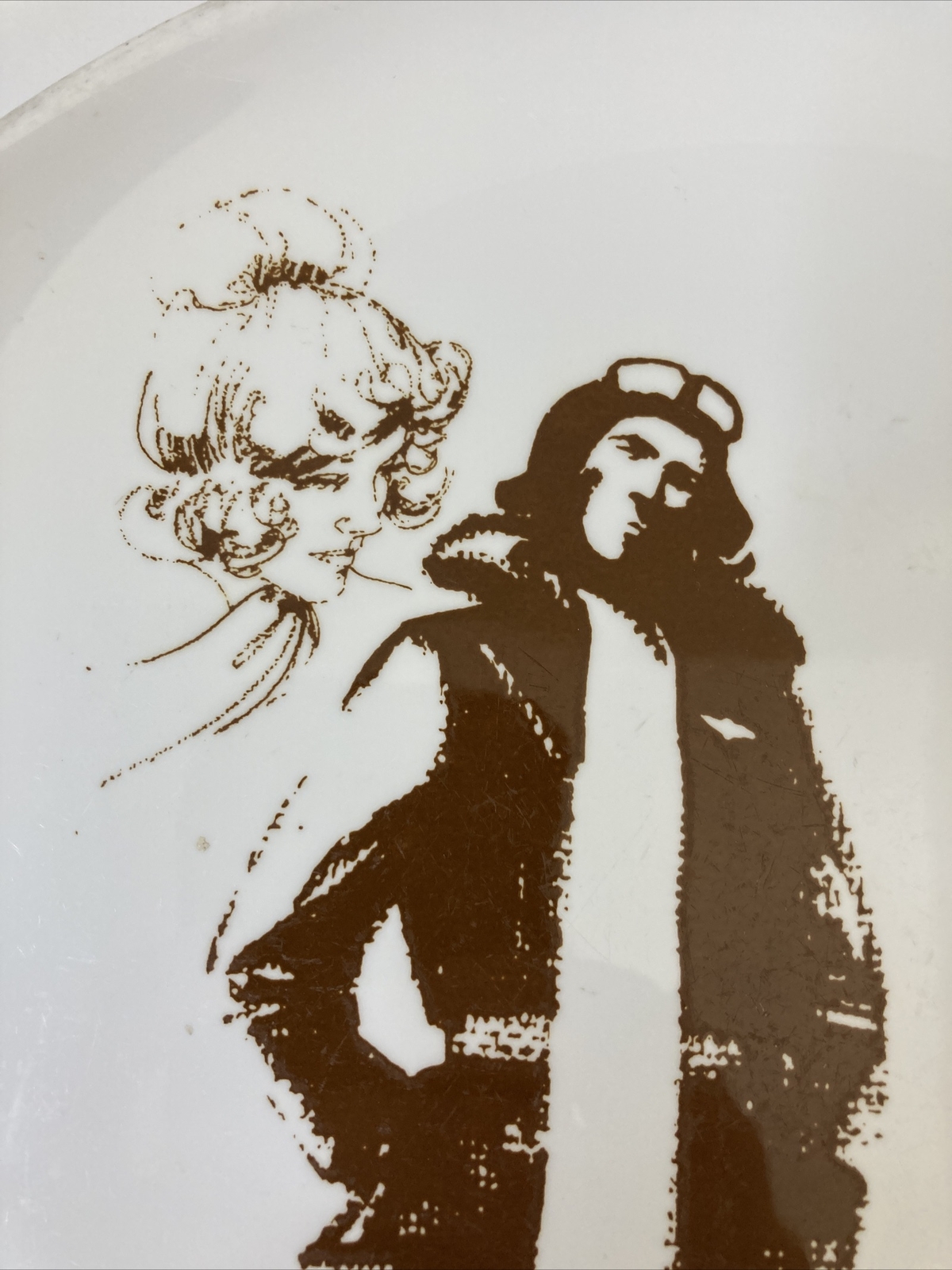 Vintage Pyroceram Tableware by Corning 10" Plate WW 1 Fighter Pilot ...