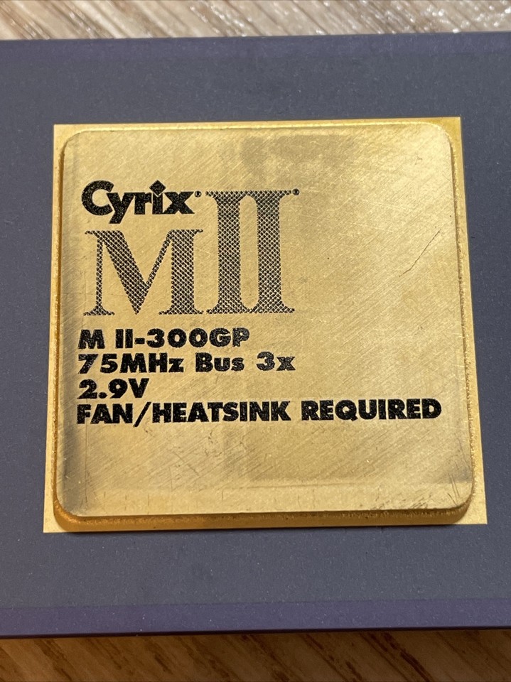 Cyrix MII 300GP 75 MHZ Bus 3X 2.9v Ceramic CPU Processor Gold Pins VTG ...