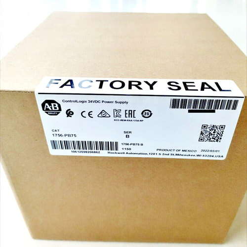 New Factory Sealed Allen-Bradley 1756-PB75 / B ControlLogix 24V DC ...