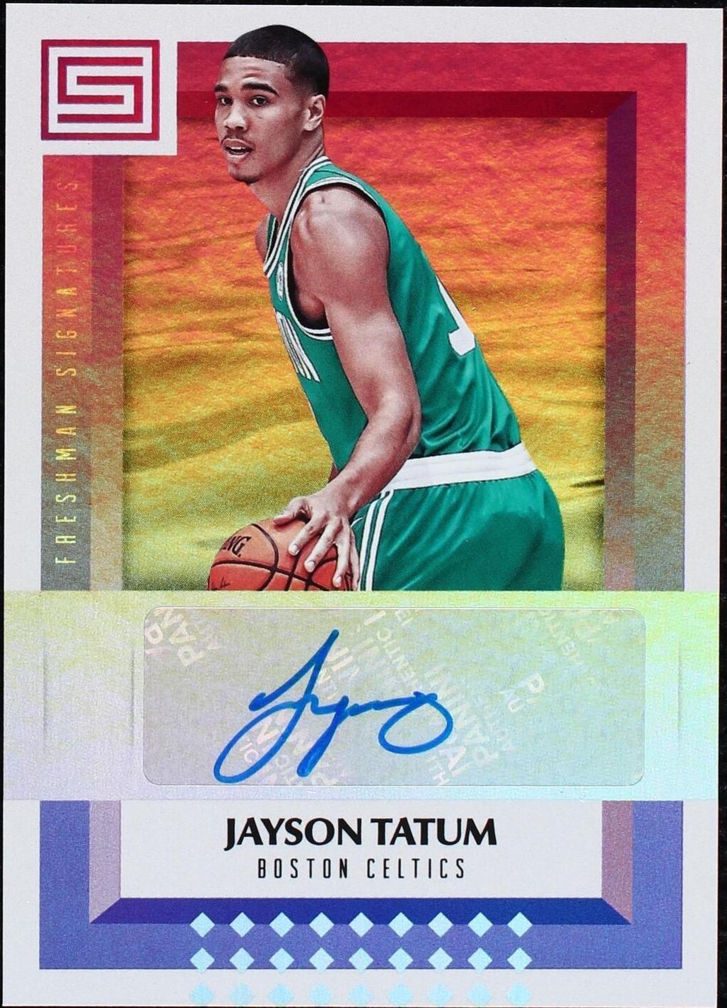 2017-18 Panini Status - Freshman Signatures Jayson Tatum #FS-JTG (AU ...