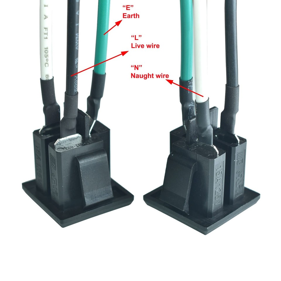 2PCS 15A 125V AC Panel Mount Outlet Industrial Plug Female Connectors ...