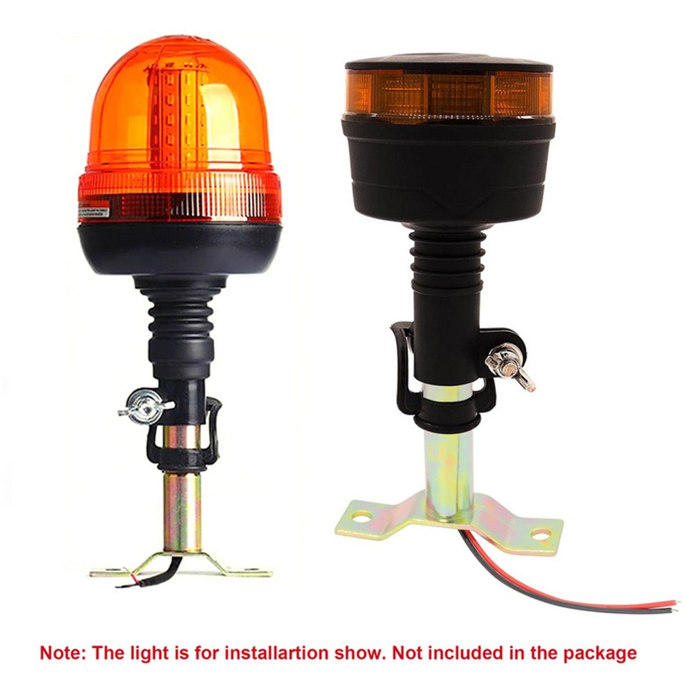 Beacon Mount Metal Flashing Amber Warning Light Bracket Stem Pole ...