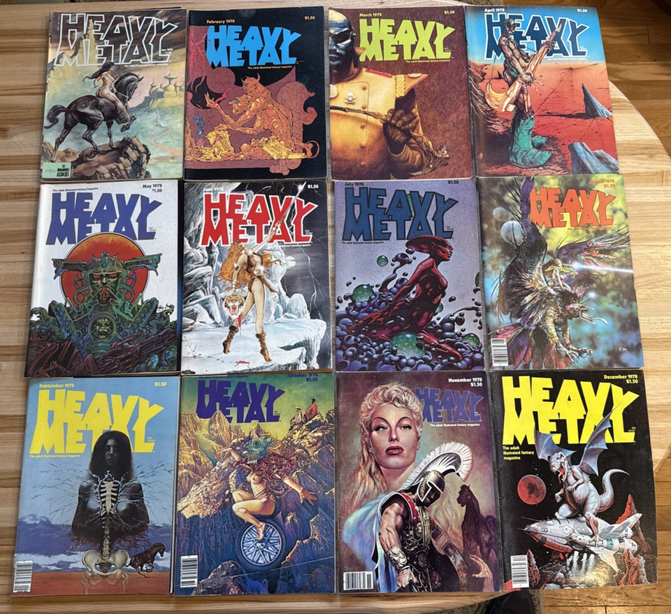 Heavy Metal Magazine Issues #1-39 Complete run April 1977- June 1980 ...