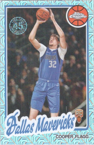 2025-26 TOPPS BASKETBALL COOPER FLAGG RC CHROME MOJO SP DALLAS ...