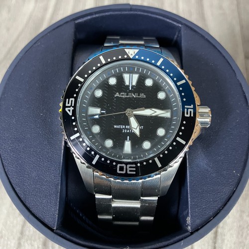 Aquinas Diver Watch Hydrautica Glows In The Dark New in Box W Warranty ...
