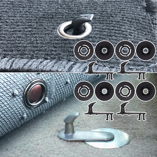 Universal 4 Kit Car Floor Mat Hooks Retention Hold Down Clips Holders ...