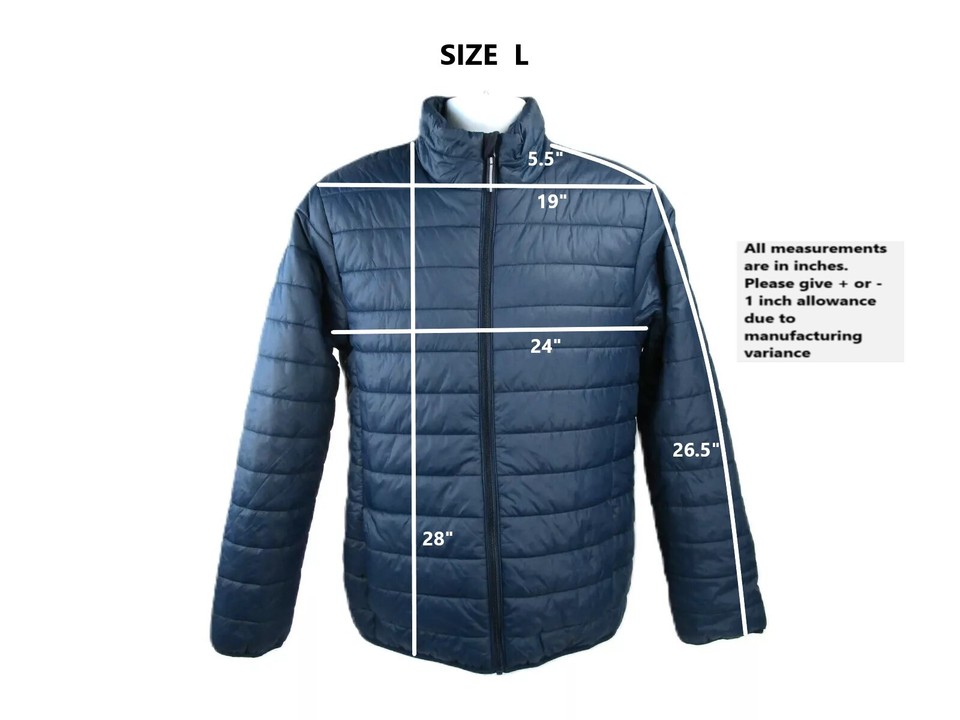 Goodfellow & Co Men's Blue LIGHTWEIGHT Puffer Jacket, Packable & Water ...