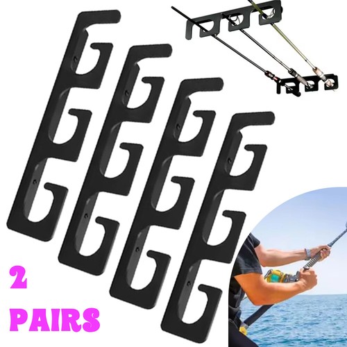 2 Pairs Fishing Rod Mounted Bracket Multifunctional Acrylic Fishing ...