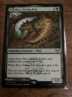 Blex, Vexing Pest /Search For Blex X1 MGT STX NP MINT Strixhaven Magic ...