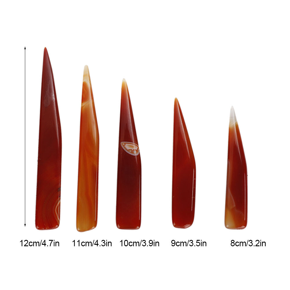 (Red)5pcs Agate Knife Burnisher Hand Craft Jewelry Making Tool HEE | eBay
