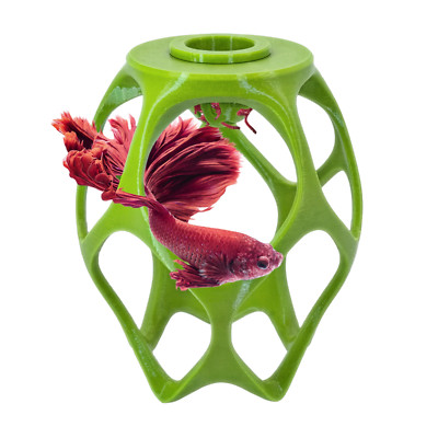 Floating Betta Fish Cave/Log Aquarium/Tank Decoration to Swim-Through ...