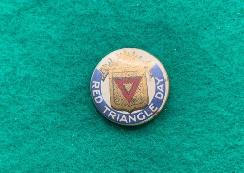 WW1 Australian Red Triangle Day Rising Sun Pin Back Badge Small Size ...