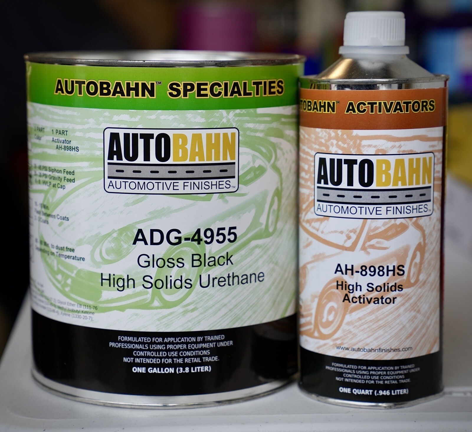 AutoBahn ADG4955 Gloss Black High Solids Urethane Single Stage Paint ...