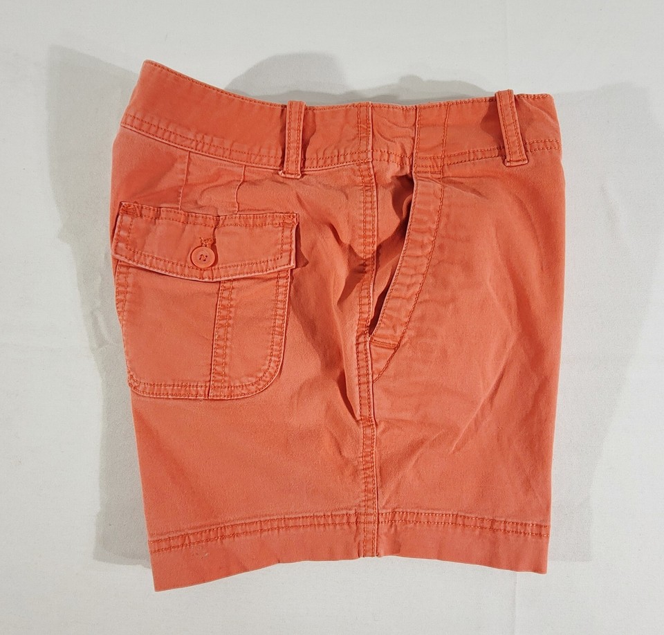 EDDIE BAUER Women's 2 (Actual 29" x 6") "Heritage Wash" Peach Shorts ...