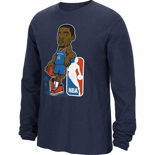 Kevin Durant Oklahoma City Thunder NBA Adidas Navy "Geeked Up" Long ...