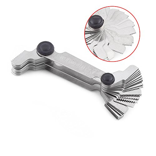 51pcs Thread Pitch Gauge SAE Stainless Steel Screw Pitch Measuring Tool ...