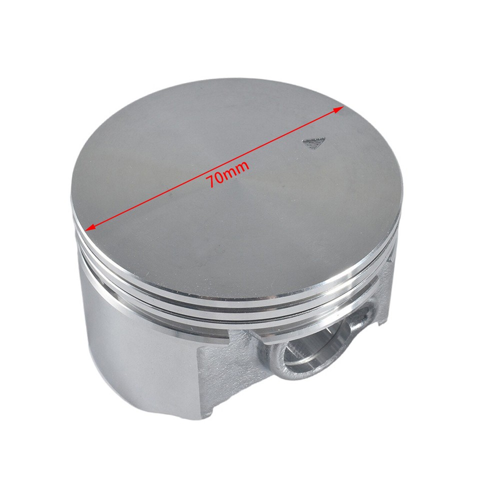 70mm Flat Top Piston Kit For Predator 212cc .550 Bore Mini Bike Go Kart ...