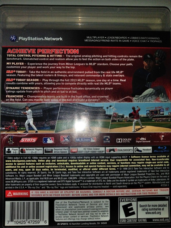 MLB 2K13 - Sony PlayStation 3 - PS3 video game! 710425472596| eBay
