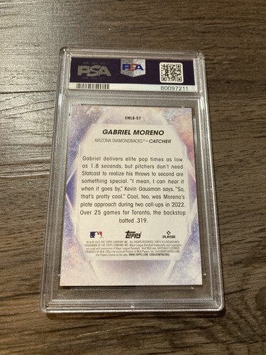 2023 Topps PSA 9 Gabriel Moreno RC #SMLB57 Pop 3 Stars Of The MLB | eBay