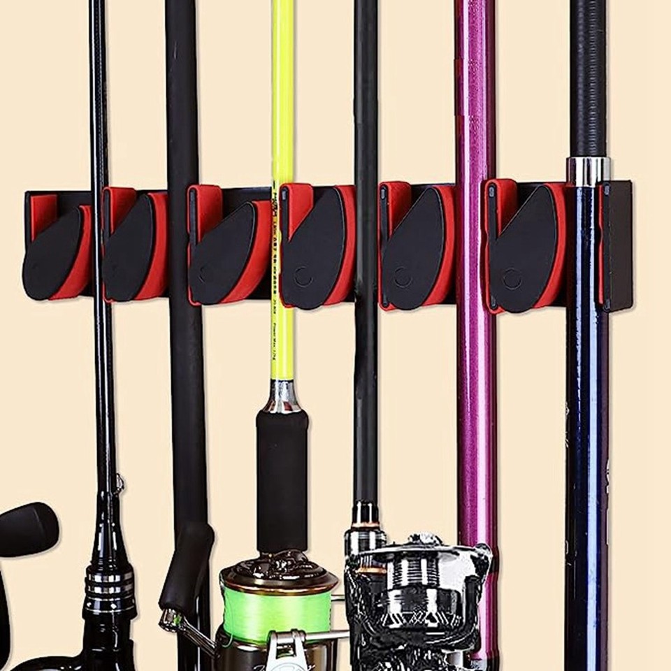 Vertical Fishing Rod Holders,Wall Mounted Fishing Rod Racks for Garage ...