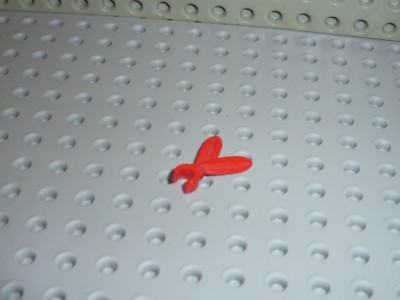 Plume LEGO Red Minifig Feather with Clip ref 30127 / Set 5906/5986/5976 ...